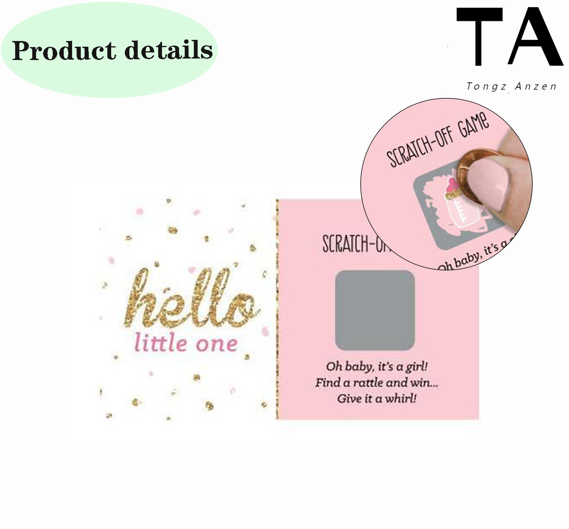 Girl Baby Shower Game Scratch Off Card - Walmart.com