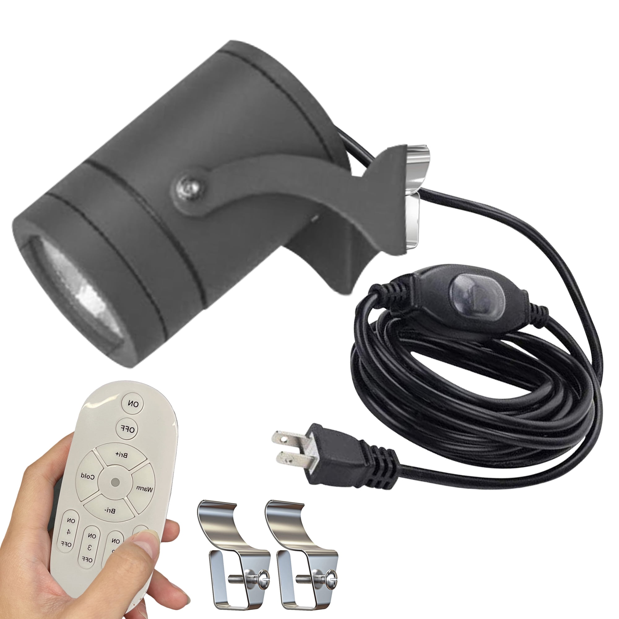 Kiven LED Indoor/Outdoor Waterproof Spotlight with Vinly Siding Hooks ...