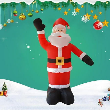 Giant Inflatable Led Waving Santa Claus Garden Holiday Christmas ...