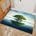 Abstract Tree Reflection Area Rugs, Plant Mirror Carpet, Washable Non ...