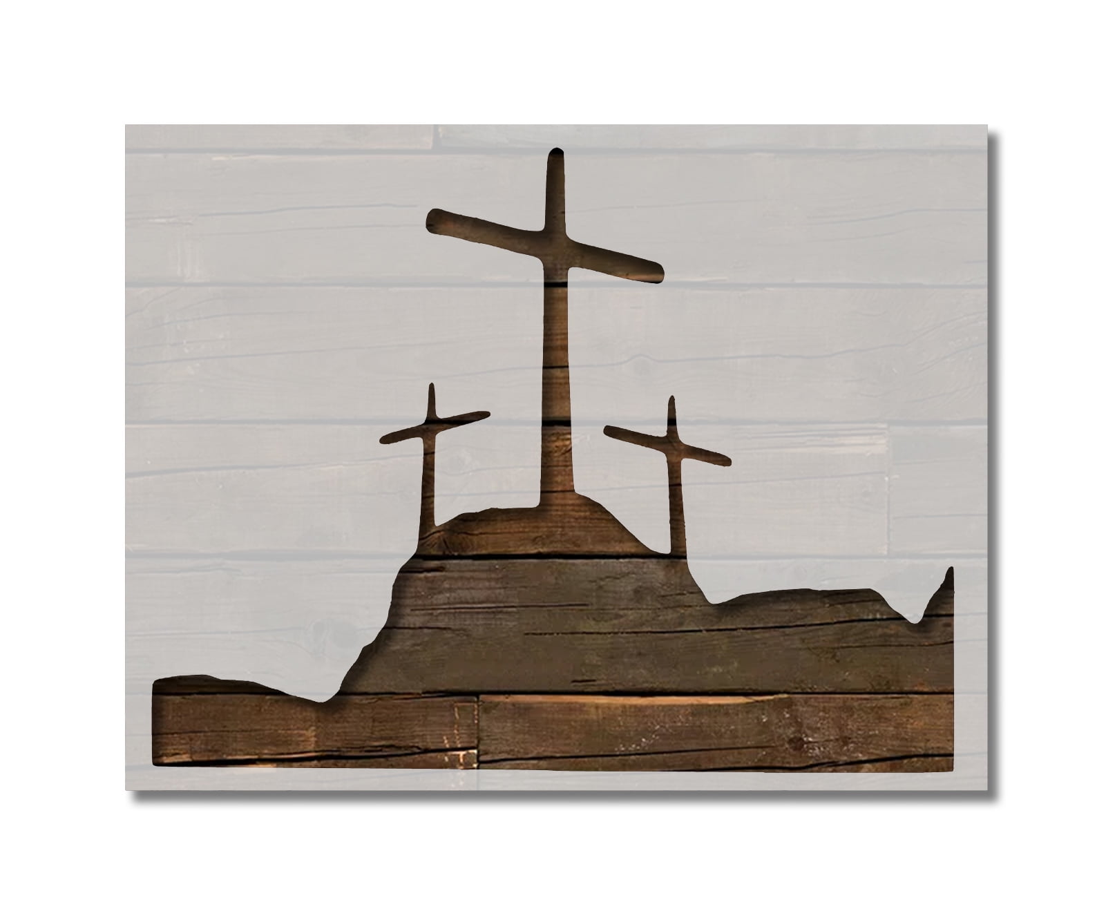 3 Crosses on a Hill Jesus Cross Stencil Template Reusable 8.5 x 11 for ...