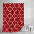 Bright Red Plaid Shower Curtains for Bathroom, Retro Country Moroccan ...