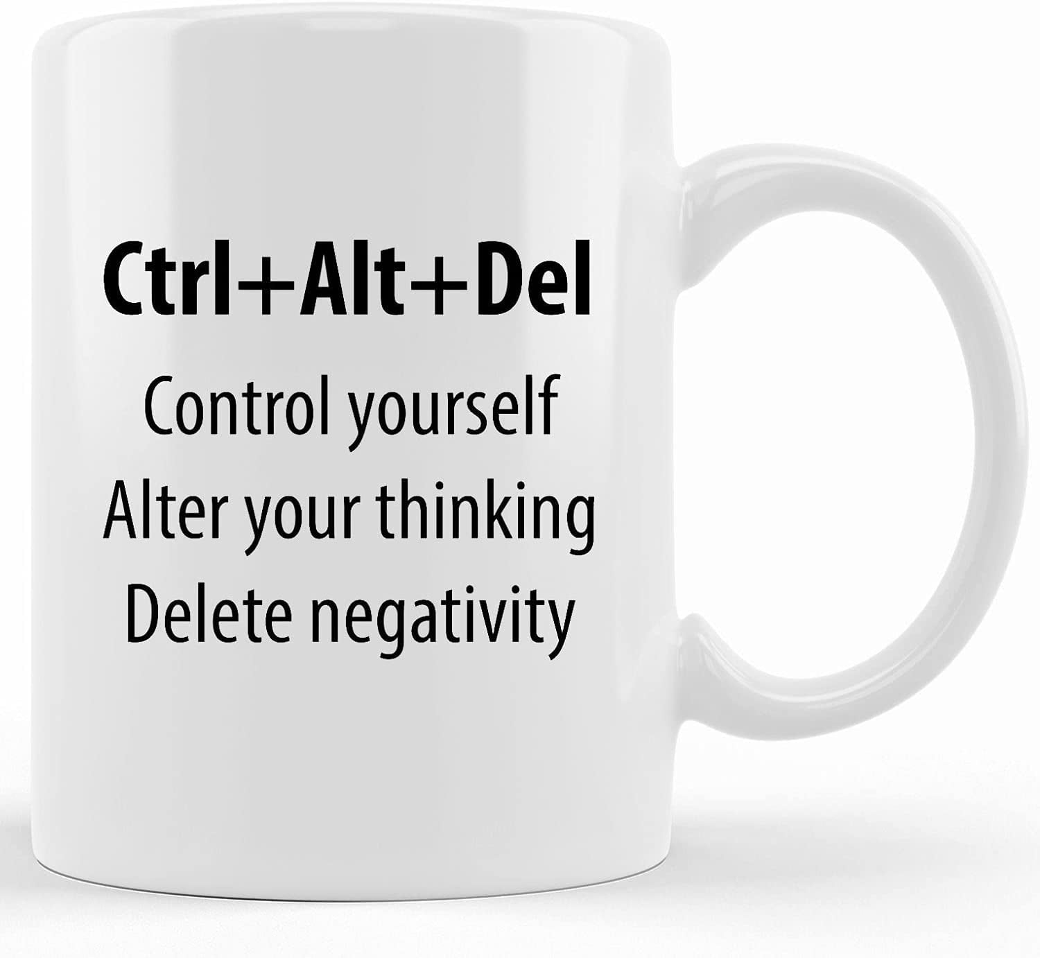 Ctrl Alt Del Mug Inspirational Quote Mug Negative Metal Health Mug ...