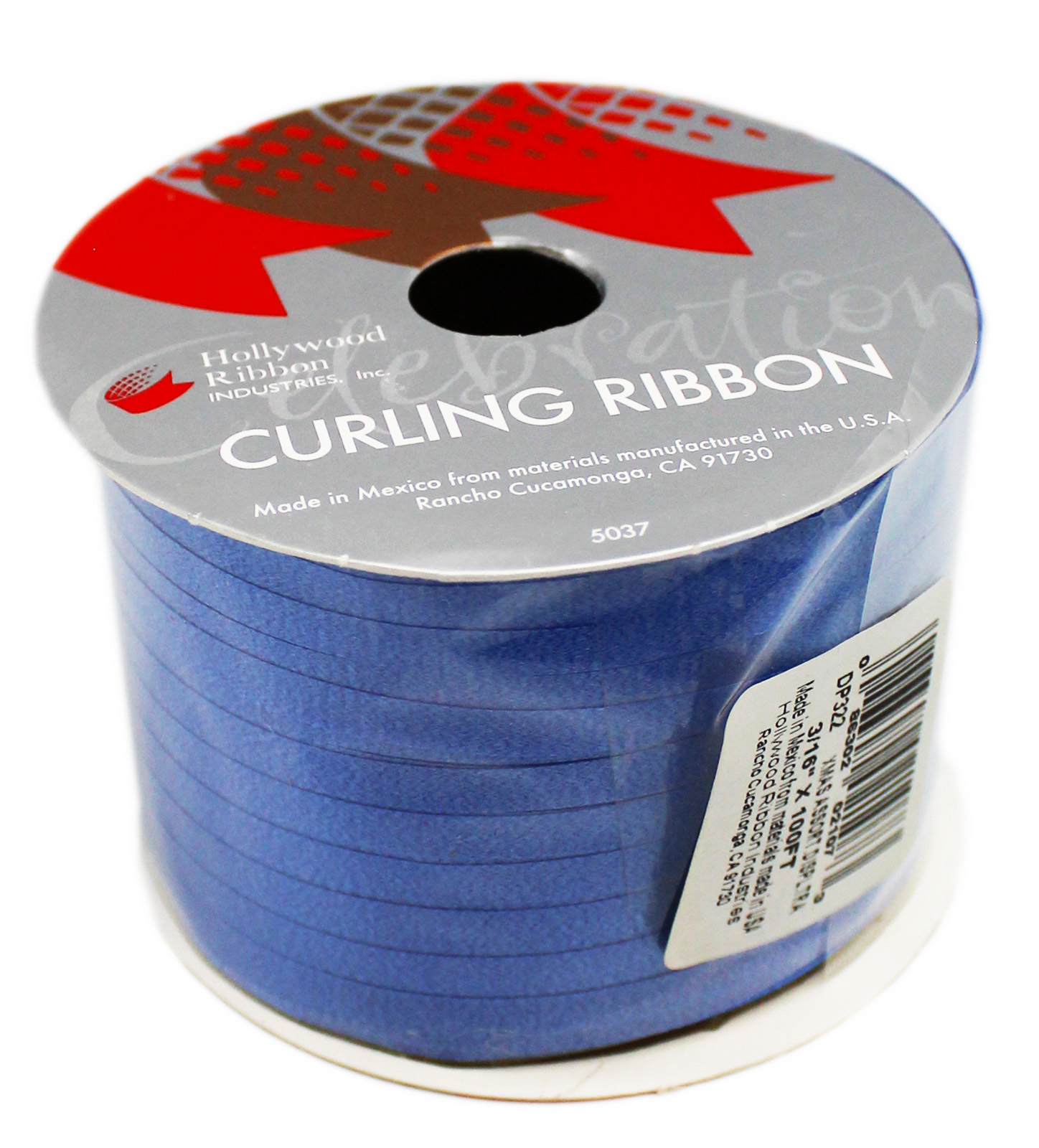 Hollywood Ribbon Industries Glittery Blue Colored Curling Ribbon ...