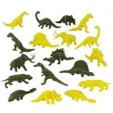 TimMee Plastic DINOSAUR Figures - Green & Yellow 48pc Dino Set MADE IN ...