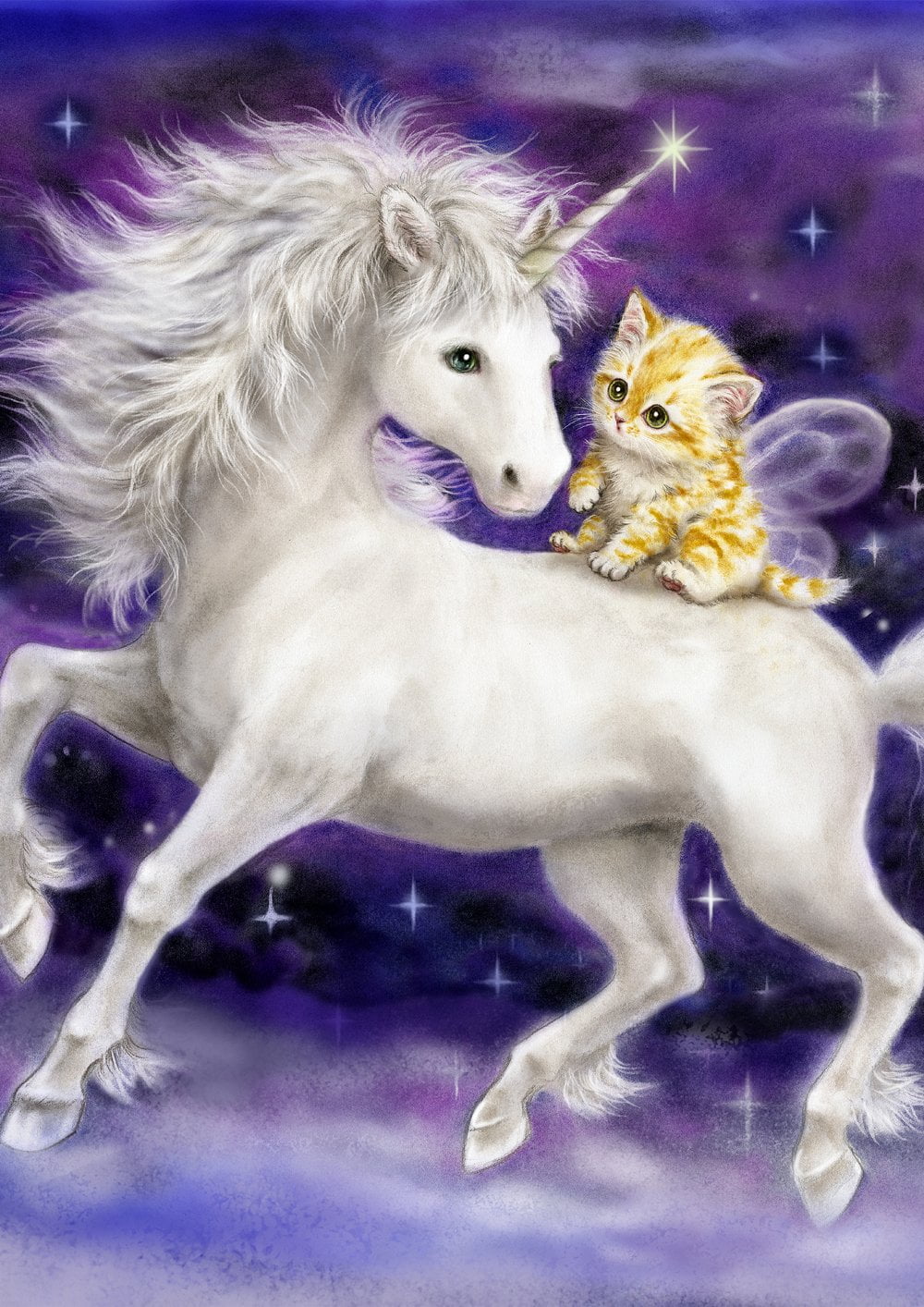 Toland Home Garden Legendary Friends Fantasy Unicorn Flag Double Sided ...