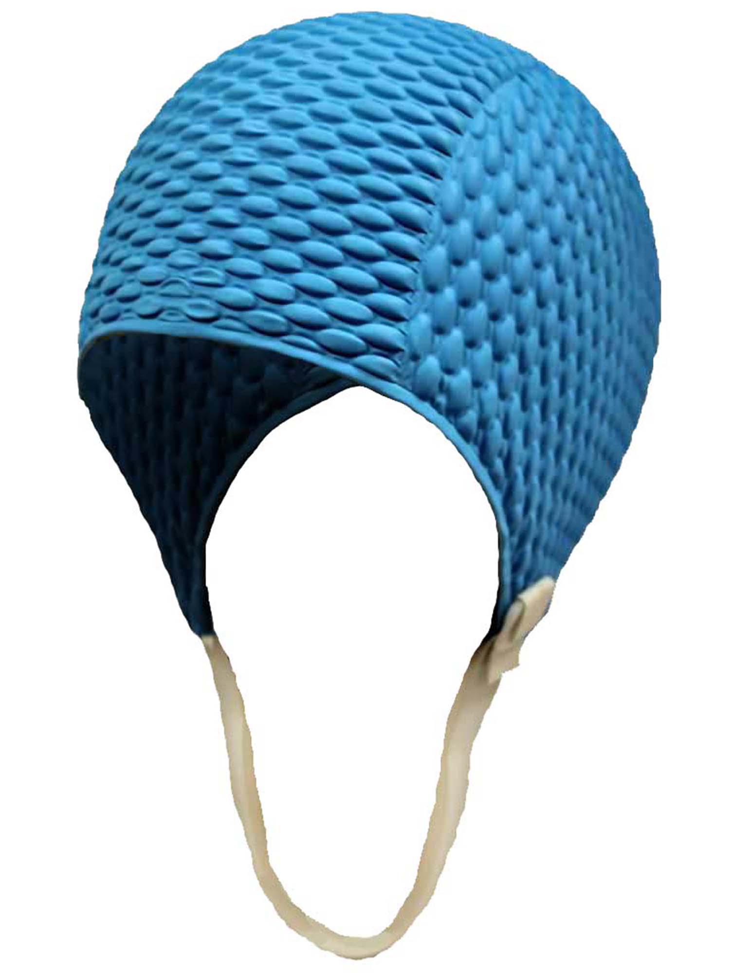 Blue Textured Latex Rubber Swim Cap With Strap - Walmart.com