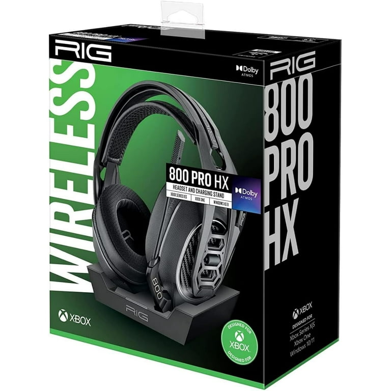 Restored RIG 800 PRO HX Wireless Headset and Multi Function Base Station with Dolby Atmos for Headphones 3D Surround Sound Refurbished Walmart