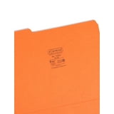 Smead Bulk Pack File Folders, 1/3-Cut, Orange, 100/BX, Letter Size ...