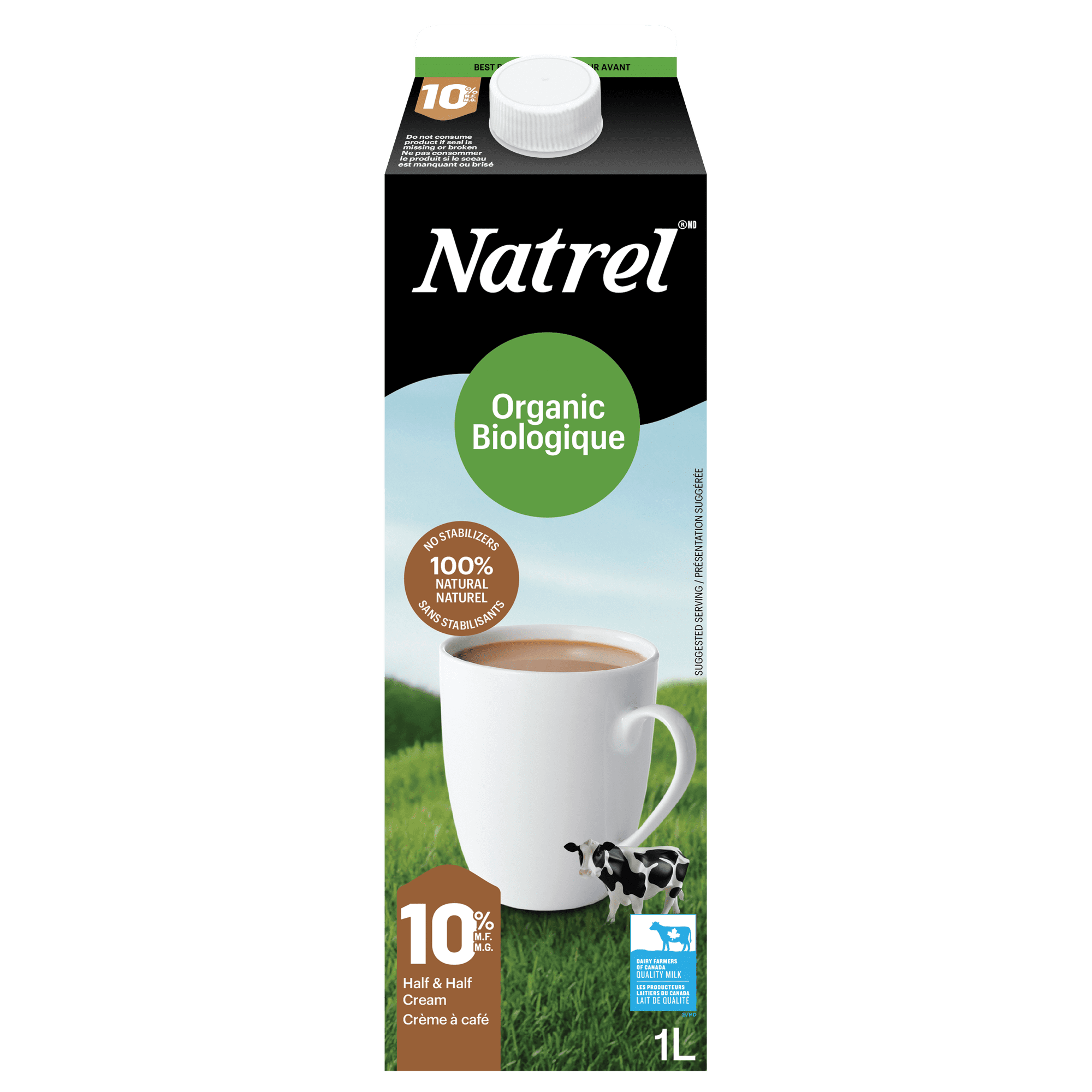 Click here for Natrel Organic 10 Half & Half Cream 1 L prices