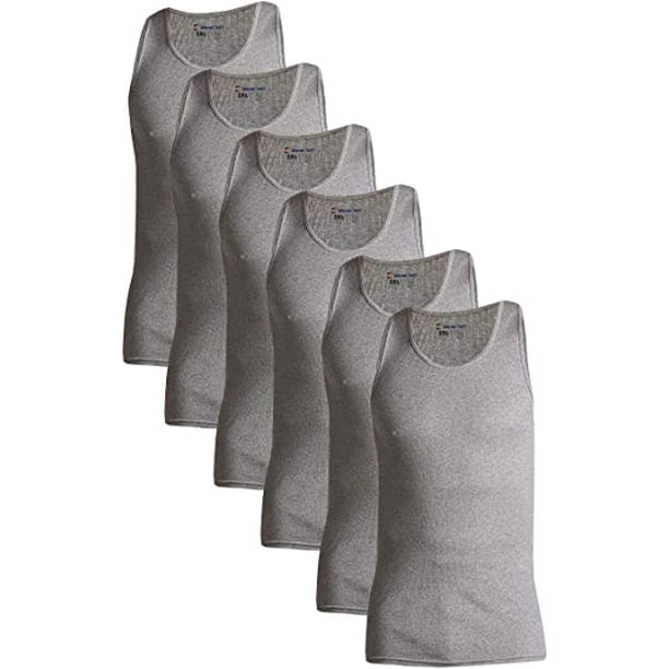 Different Touch 6 Pack Men's Big and Tall Muscle Ribbed Tank Tops A ...