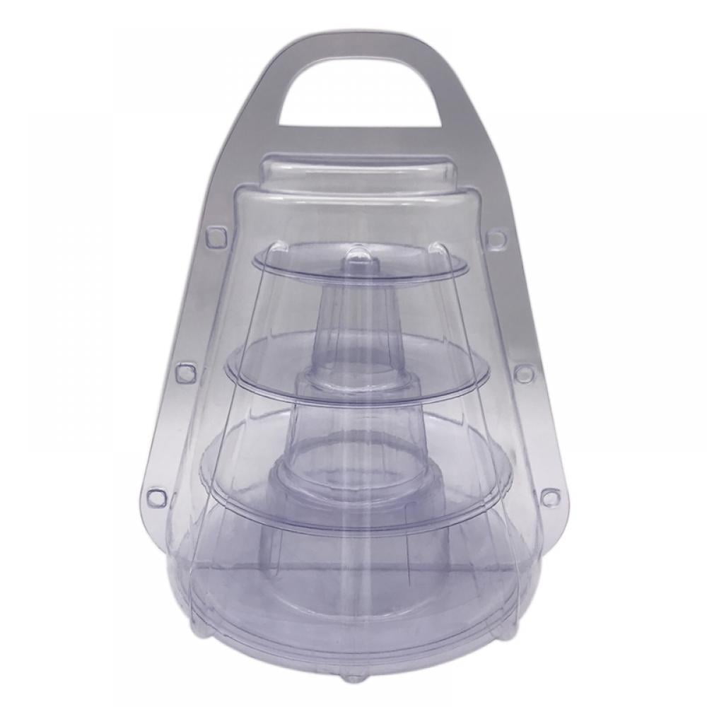 Dragonus 6 Tier Round Cake Stand Tower, Plastic Tiered Cupcake Dessert ...