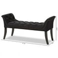 Baxton Studio Chandelle Contemporary Luxe Velvet Tufted Bench in Black ...