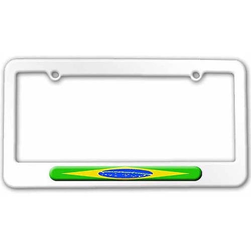 Brazilian Flag, Brazil License Plate Tag Frame, Multiple Colors ...