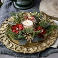 1PC Christmas Candle Rings Wreaths Kitchen Cabinet Wreaths Xmas Wreaths ...