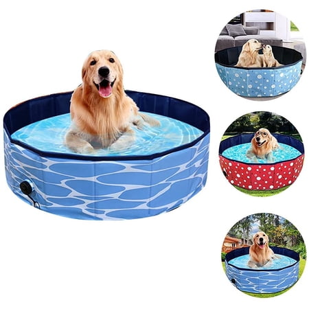Dog Pool Paddling Pool Portable PVC Dog Pool Foldable Dog Bath Tub ...