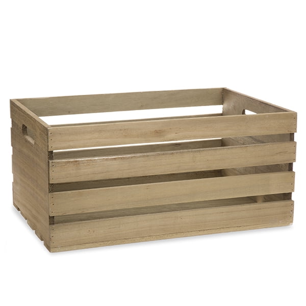 Antique Grey Storage Crate with In-Handles - Extra Large 19in - Walmart.com