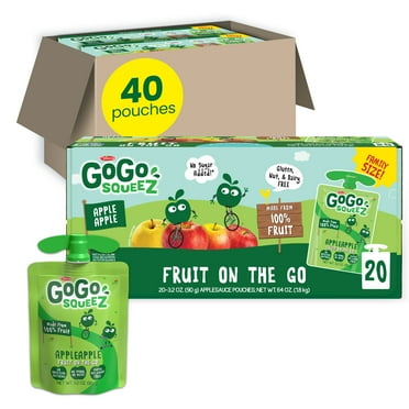 Gogo Squeez Fruit On The Go, Apple Cinnamon, 3.2 Oz. (18 Pouches ...
