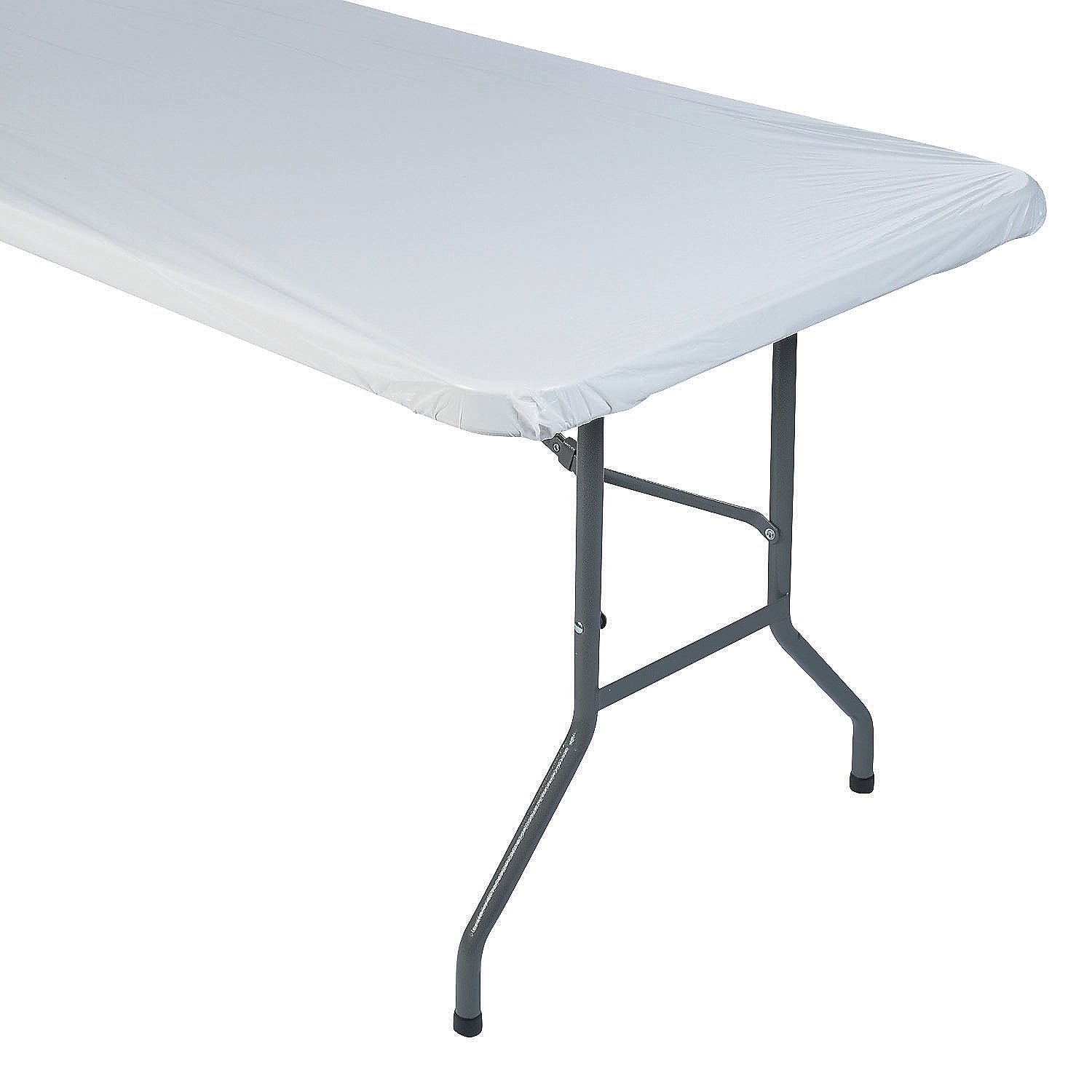White Fitted Rectangle Table Cover - Party Supplies - 1 Piece - Walmart.com