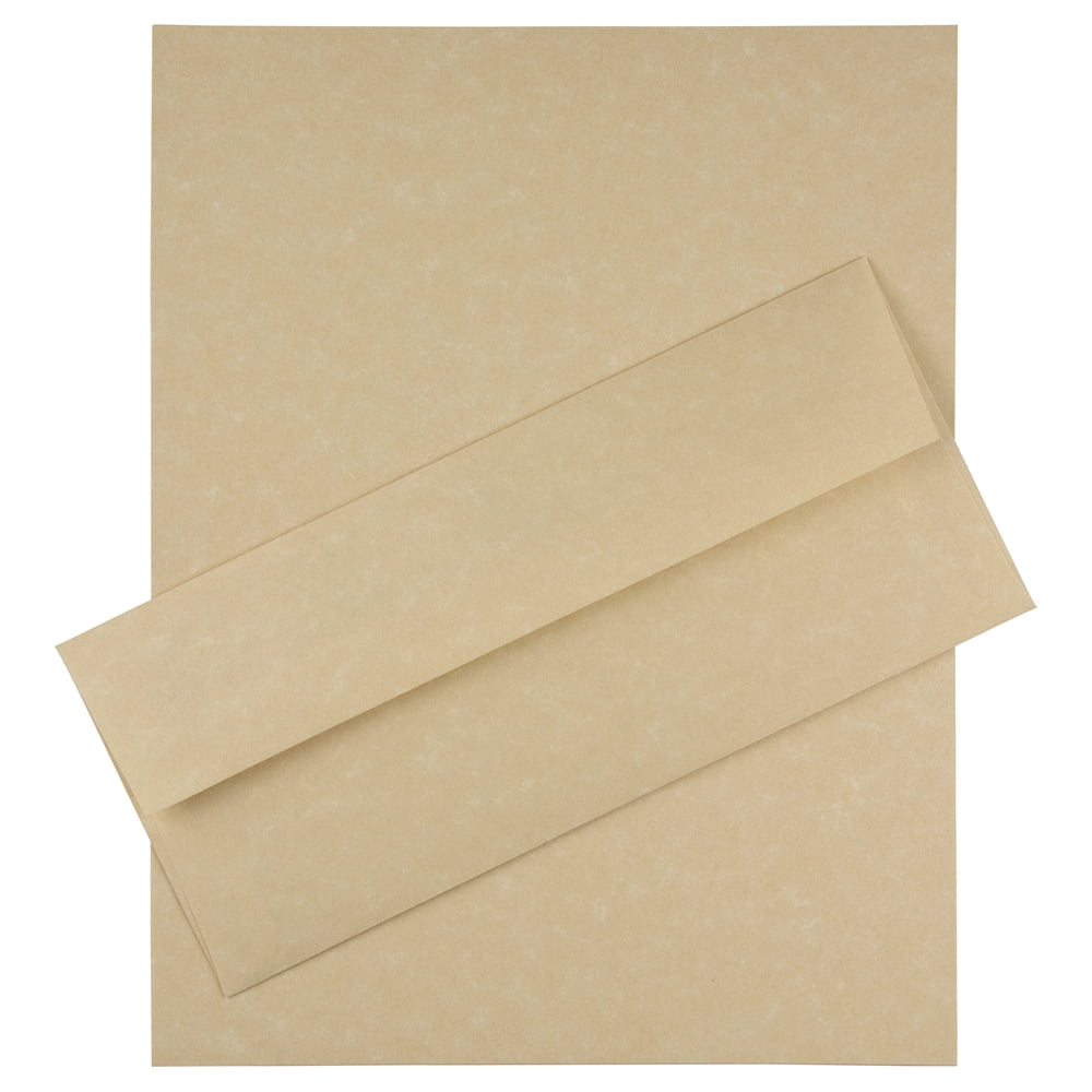 JAM #10 Business Stationery Set, 100/Pack, Brown Parchment - Walmart.com