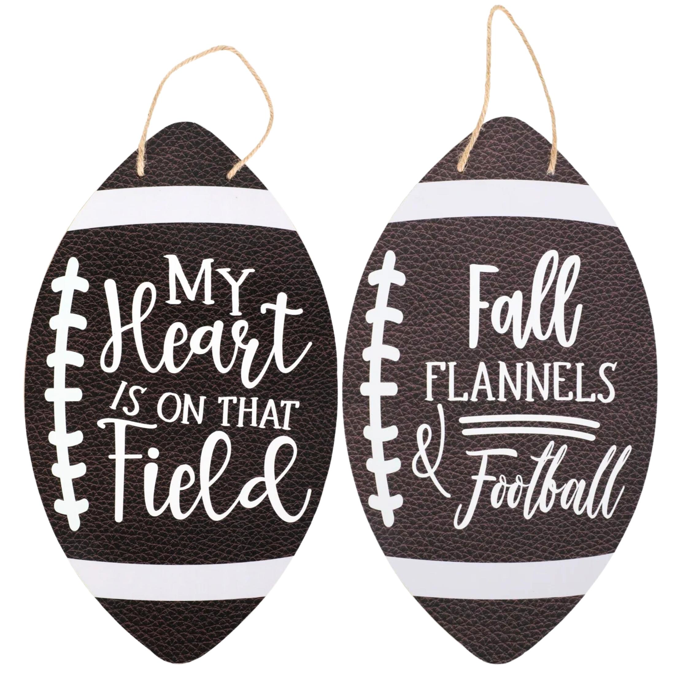 Fall Football Wall Sign Bundle for Home Living Room Office Farmhouse ...