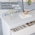 White Wooden Dresser with 6 Drawers,48 Inch Wide White 6 Dressers for ...