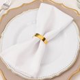 4 Gold 2" Semicircle D-Shaped Napkin Rings Party Events Tableware ...