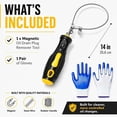 14-Inch Magnetic Oil Drain Plug Remover Tool, Flexible Shaft Wrench for ...
