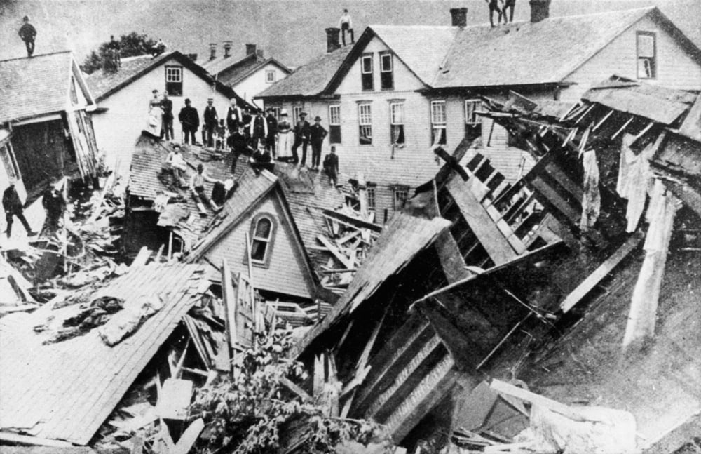 Johnstown Flood, 1889. /Nscene In Johnstown, Pennsylvania, After The ...