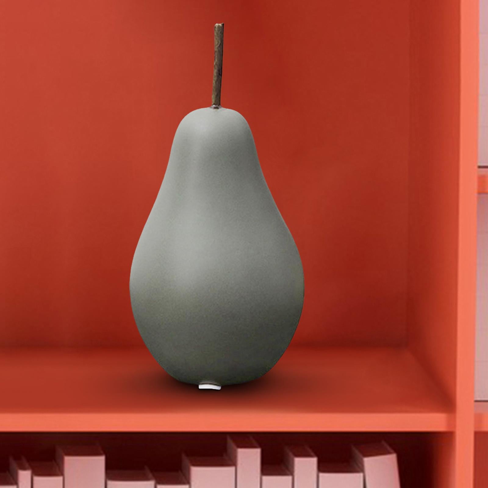 Ceramic Pear Figurine Decorative Fruit Sculpture for Home Table Porch ...