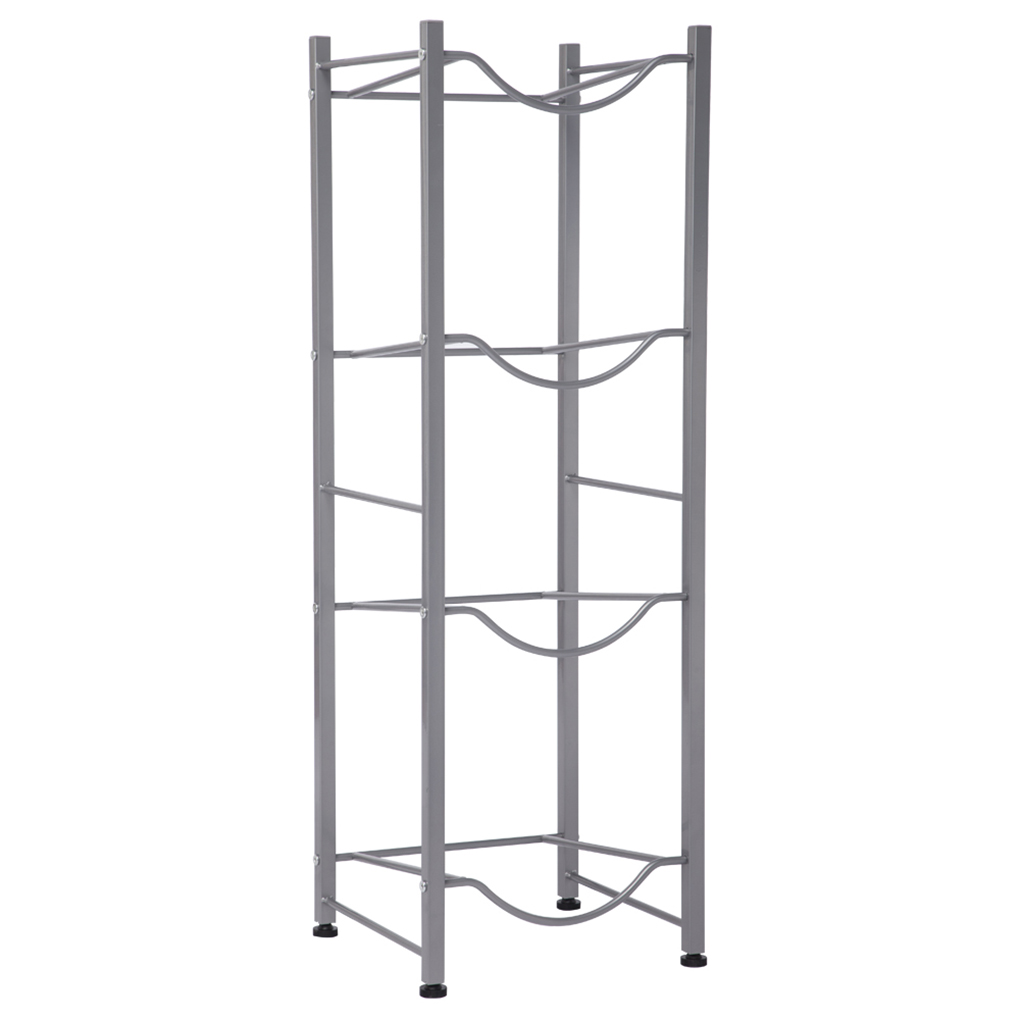 4-Tier 5 Gallon Water Bottle Holder Shelf Metal Shelf System Stand ...