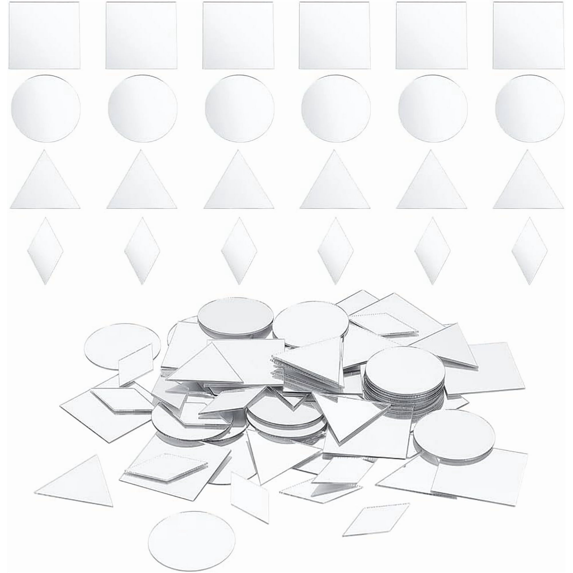 Click here for Nobrand 200pcs 4 Styles Small Mirror Pieces Triang... prices