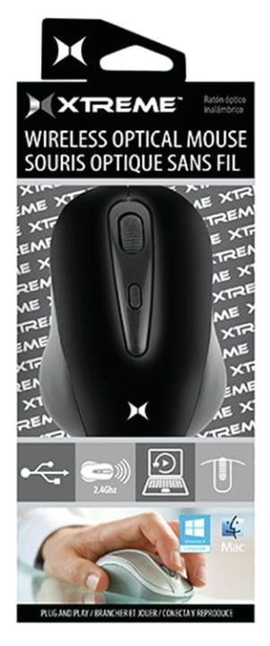 Xtreme Black Wireless Optical Mouse - Walmart.com