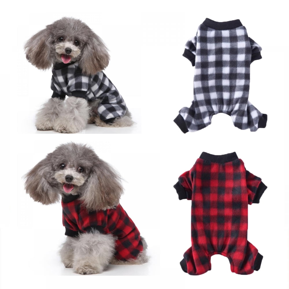 MELLCO Dog Shirt for Small Dogs, Cotton Sleepwear Comfortable Plaid ...