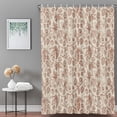 Bathroom Shower Curtain Farmhouse Leaves Hazelnut Sketch Waterproof ...