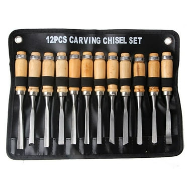 8 Piece Wood Chisel Woodworking Lathe Hand Tool Set - Includes Gouges ...