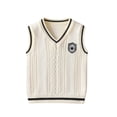Boys Girls Sweater Vests Toddler Kids Sleeveless V-Neck Tank Tops Cute ...