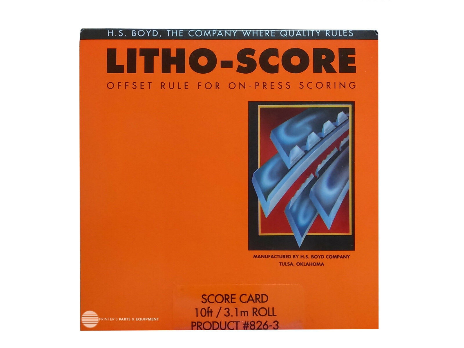 HS BOYD Litho-Score Card #826-3 Bindery Supplies Cutting Guide Litho ...
