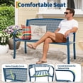 Weather-Resistant Metal Outdoor Garden Bench, 50 Inch Steel Patio Seat ...