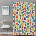 Bathroom Shower Curtain Watercolor Circle Dots on Linen Waterproof ...