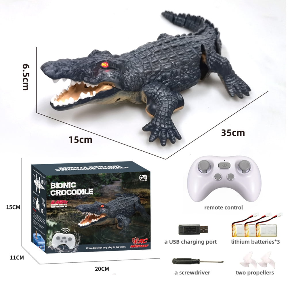RONSHIN 2.4ghz Remote Control Crocodile Underwater Simulation Fish ...