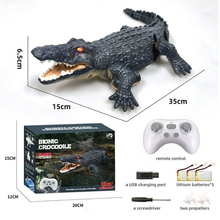 2.4ghz Remote Control Crocodile Underwater Simulation Fish Swimming Eye ...