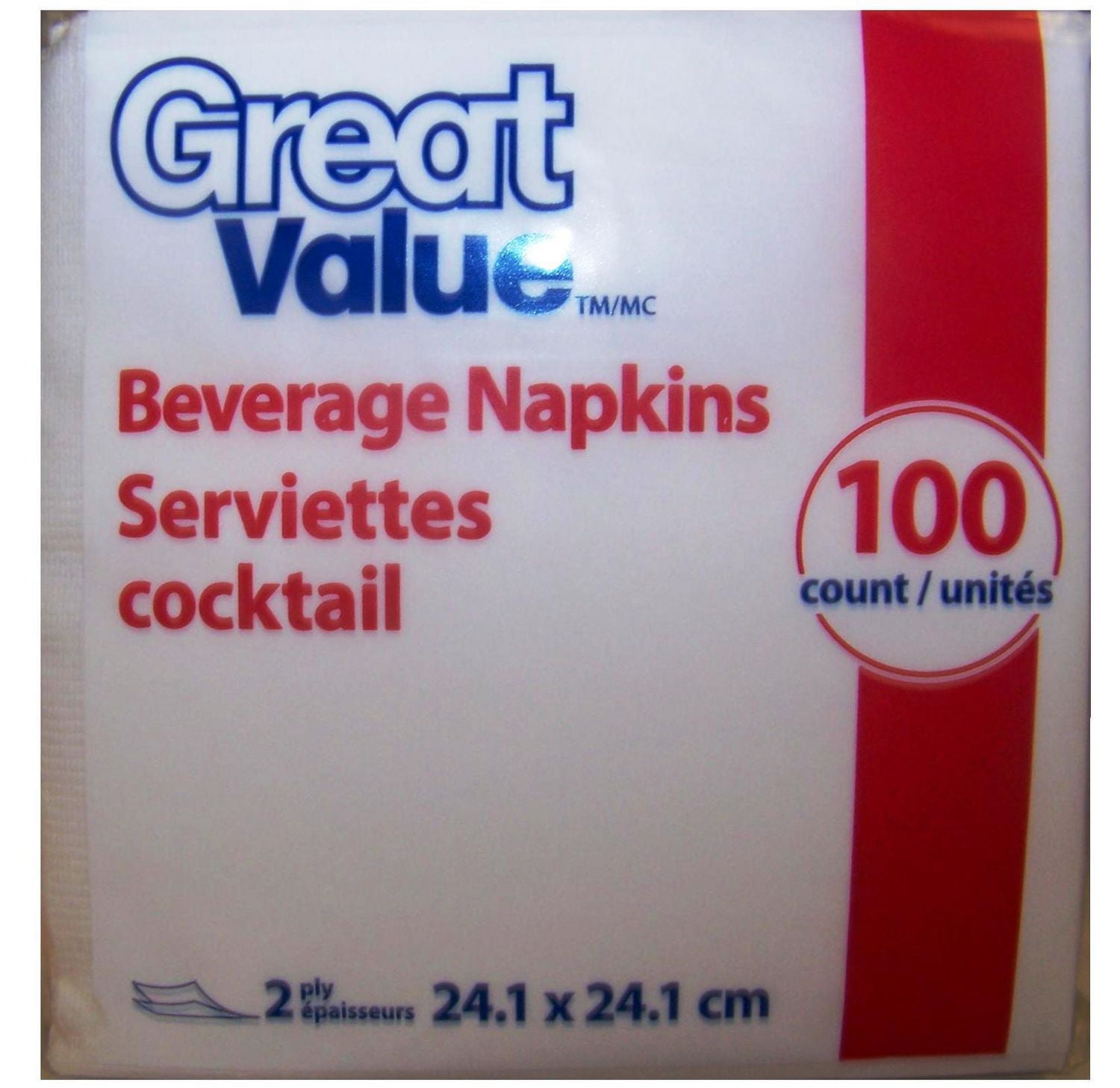 Great Value Beverage Napkins 100 count, 100 Napkins - Walmart.ca
