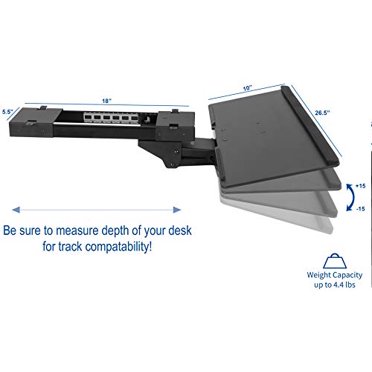 3M, MMMAKT80LE, Adjustable Keyboard Tray with Adjustable Keyboard and ...