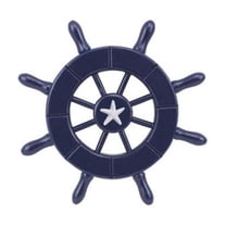Rustic Dark Blue Ship Wheel 18 in. Decorative Accent - Walmart.com