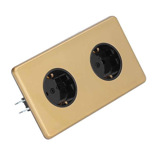 Double Plug Socket, Dual Socket Stainless Steel Tin Phosphor Bronze ...