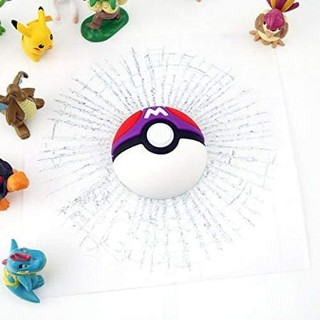 Auto Styling Pokeball Car Broken Hits Glass Funny 3D Sticker Decor Wall ...