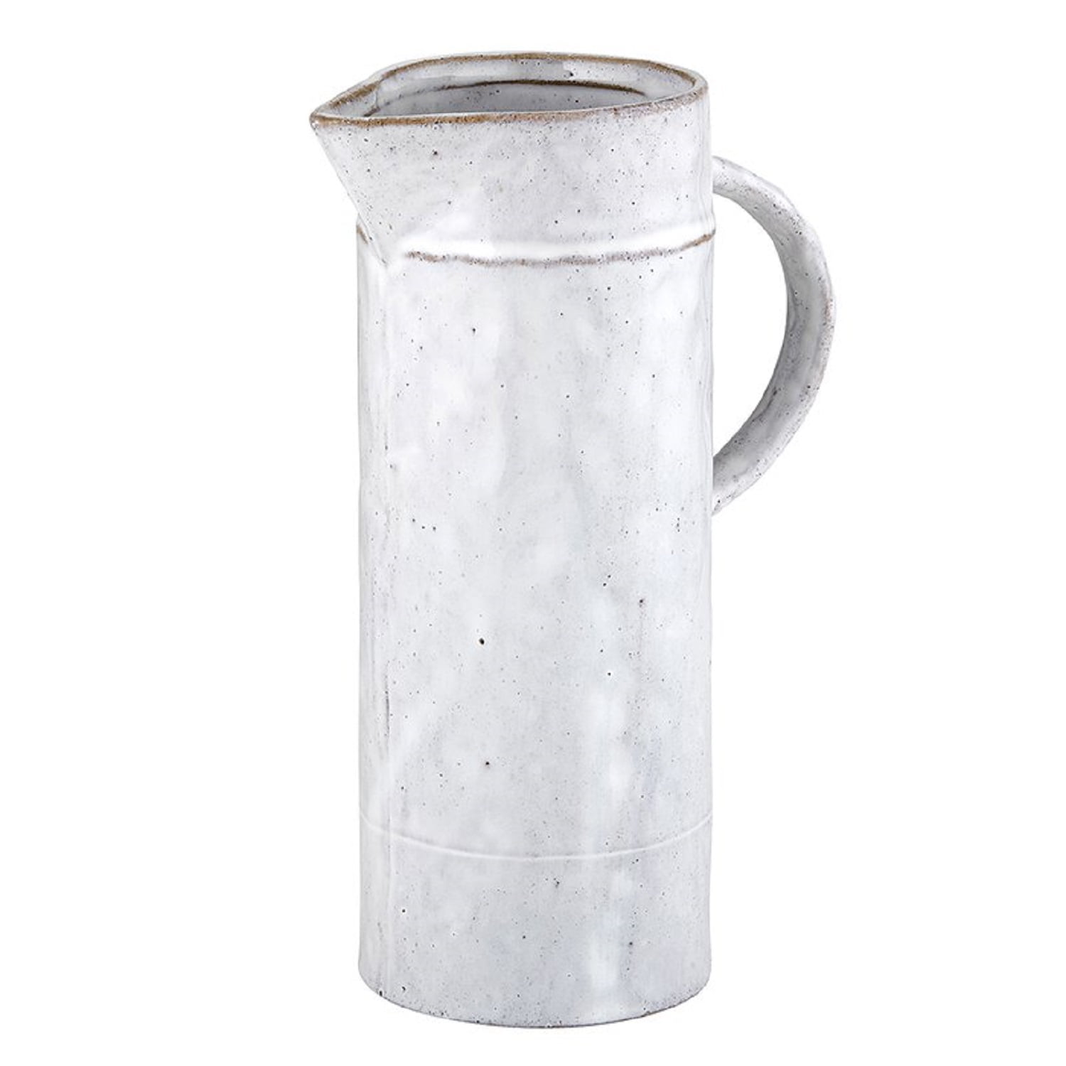 11" White Contemporary Ceramic Pitcher - Walmart.com - Walmart.com