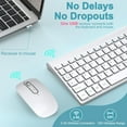 Wireless Keyboard and Mouse, [Rechargeable Mouse][Silent Scissor Switch ...