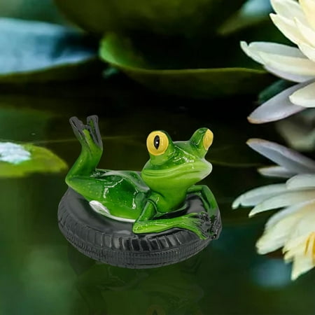 Lovely Floating Frogs Statue Water Floating Simulation Animal ...